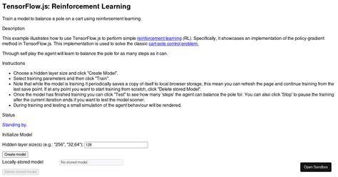 Tfjs Examples Cart Pole Codesandbox Tfjs Examples Cart Pole Codesandbox