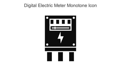 Digital Electric Meter Monotone Icon In Powerpoint Pptx Png And Editable Eps Format PPT Sample