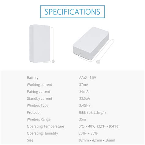 Neo Wireless Water Overflow Detector Tuya Smart Water Leakage Sensor 3v