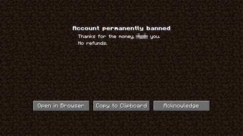 Account Permanently Banned R Minecraftmemes