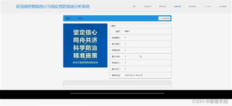 [独有源码]java jsp新冠病例智能统计与相应预防措施分析系统v3mr9从不会做毕业设计到成功完成的过程与方法 csdn博客