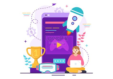 비디오 게임 개발 일러스트레이션 일러스트 무료 다운로드 Lovepik