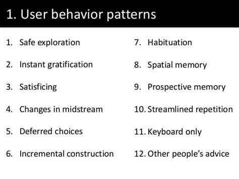 [ux series] 3 user behavior patterns and design principles