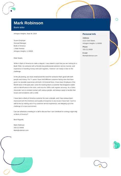 Bank Teller Cover Letter Examples And Templates For 2025