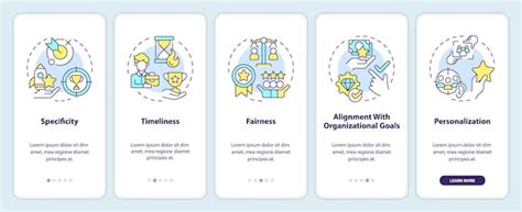 Premium Vector Employee Recognition Criteria Onboarding Mobile App Screen