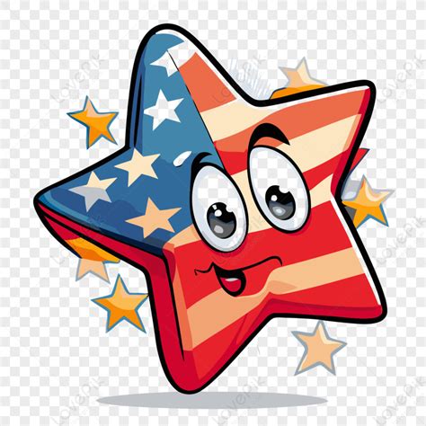 아메리칸 스타 벡터클립 아트만화상표 Png 일러스트 무료 다운로드 Lovepik