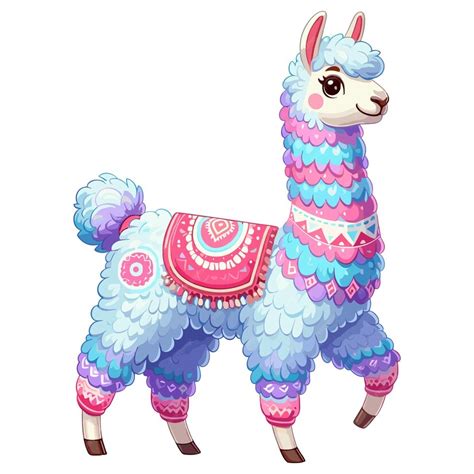 Premium Vector Cute Llama Vector Cartoon Illustration