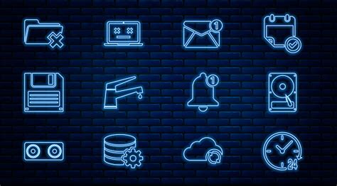 라인 시계 24 시간 하드 디스크 드라이브 Hdd 신규 이메일 수신 메시지 수도꼭지 플로피 폴더 삭제 벨 및 데드 노트북