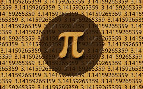 円周率の日国際円周率の日3月14日円周率のシンボルベクトルイラスト灰色の背景 プレミアム写真