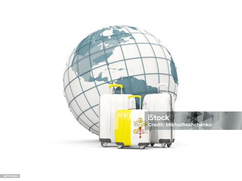 바티칸 시티의 깃발의 수하물 세계 앞 3 개의 가방 0명에 대한 스톡 벡터 아트 및 기타 이미지 0명 가방 관광 Istock