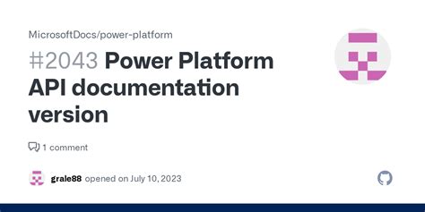 power platform api documentation version · issue 2043 · microsoftdocs