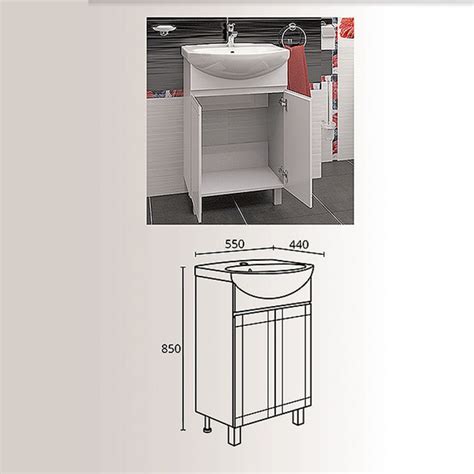 Долен шкаф за баня с мивка Рила