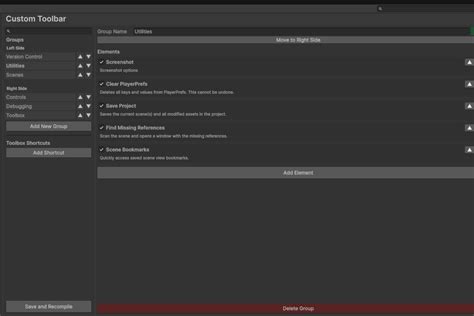 Customtoolbar Utilities Tools Unity Asset Store