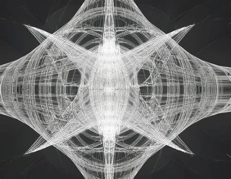 Intricate Geometric Fractals Abstract Digital Symmetry In Complex Mathematical Patterns Stock