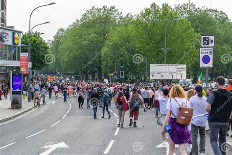 London England 29 May 2021 Protesters At A Unite For Freedom Anti