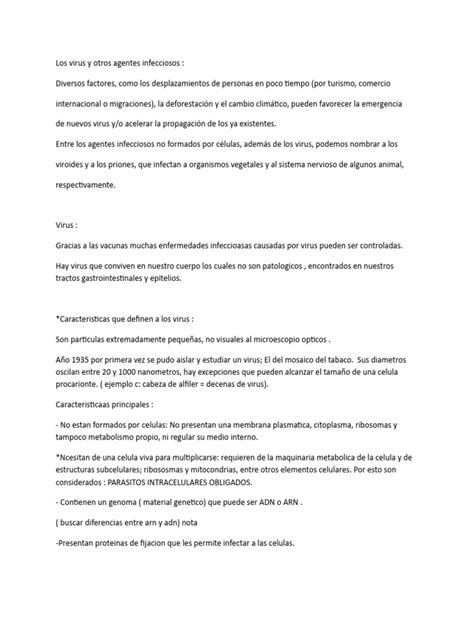 Virus Y Otros Agentes Infecciosos Pdf Virus Bacteriófago