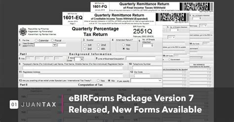 Ebirforms Package Version 7 Released New Forms Available