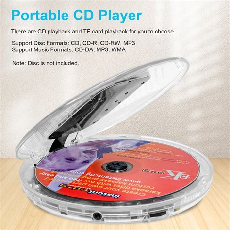Yr 90 휴대용 Cd 플레이어 유선 헤드폰 소형 음악 플레이어 Tf 카드 지원 디지털 디스플레이 터치 버튼 Cd 워크맨 35mm Aliexpress