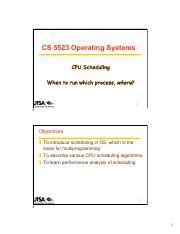 Introduction To CPU Scheduling In Operating Systems Algorithms Course Hero