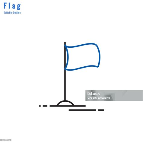 플래그 아이콘 설정 경쟁 깃발 이정표의 성공 가는 선 편집 가능한 스트로크 결승선에 대한 스톡 벡터 아트 및 기타 이미지 결승선 경쟁 기 Istock