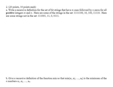 solved 2 20 points 10 points each a write a recursive