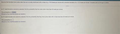 Solved B If 4 Adult Females Are Randomly Selected Find