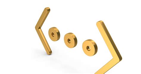 Html Brackets Code Outline Symbol 3d Incl Html And Brackets Envato Elements