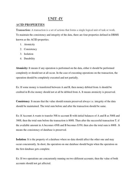 Dbms Pdf Acid Database Transaction