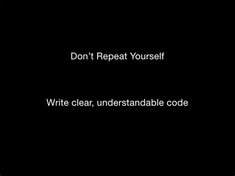 Dont Repeat Yourself 100 Test
