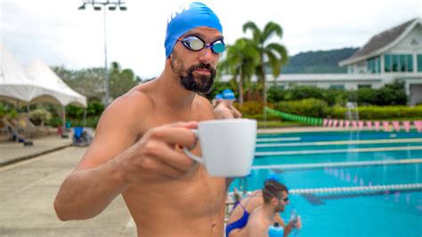 does caffeine make you swim faster