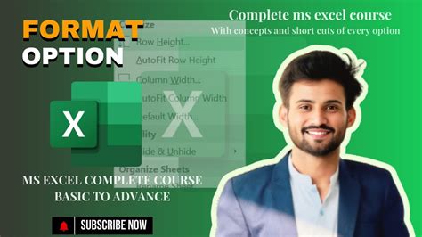Use Format Option In Cell Section Ms Excel Complete Course