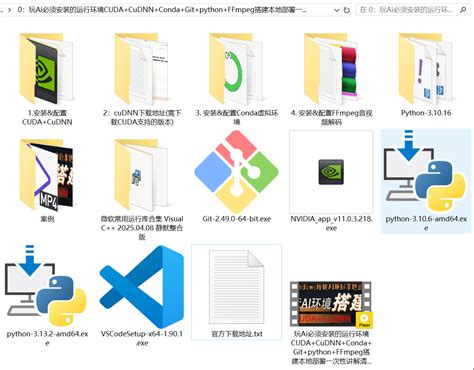 玩ai必须安装的运行环境cudacudnncondagitpythonffmpeg搭建本地部署一次性讲解清楚部署生成式ai的三大