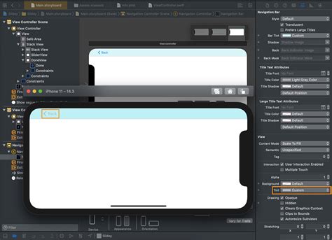 Uinavigationcontroller Change Color And Back Button Title Of