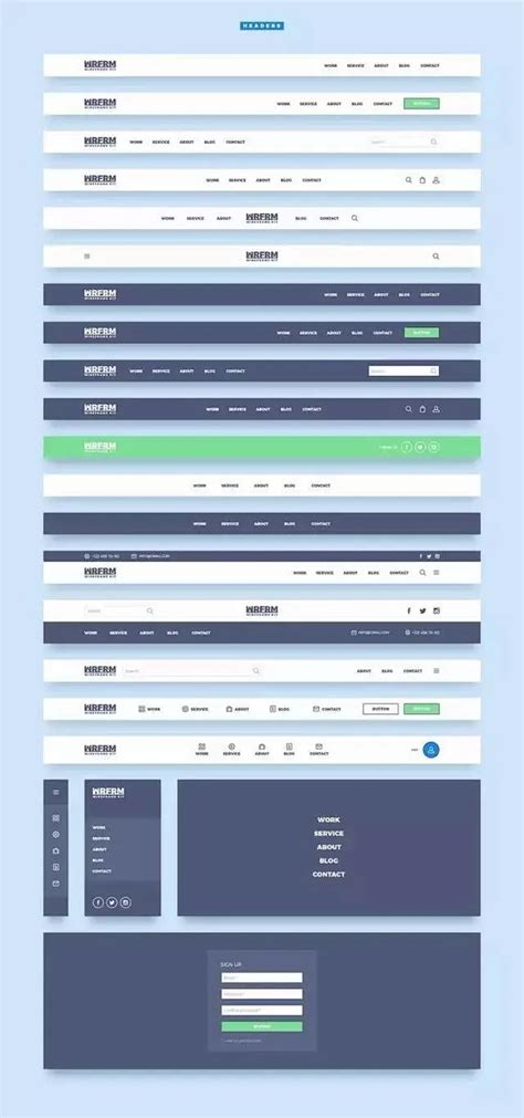 史上最全面的web导航栏设计、底栏设计、表单设计模式深入梳理 花瓣网