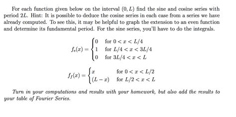 Solved For Each Function Given Below On The Interval L Chegg