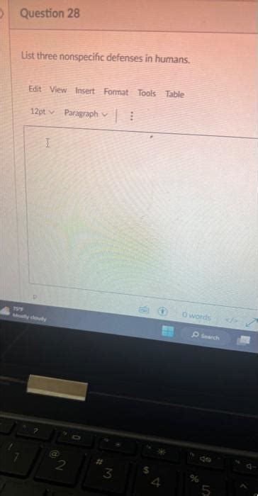 Solved List Three Nonspecific Defenses In Humans