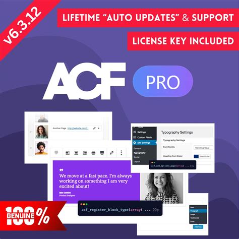 Advanced Custom Fields Pro ACF WordPress Plugin