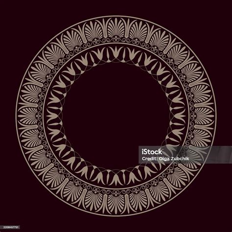 황금 완벽 한 클래식 그리스 라운드 꽃 사행 장식 고대 그리스 로마 제국의 서클 유럽 궁전의 비잔틴 그림 직물 자수 샌드