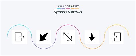 Symbols And Arrows Glyph 5 Icon Pack Including Scale Input Arrow