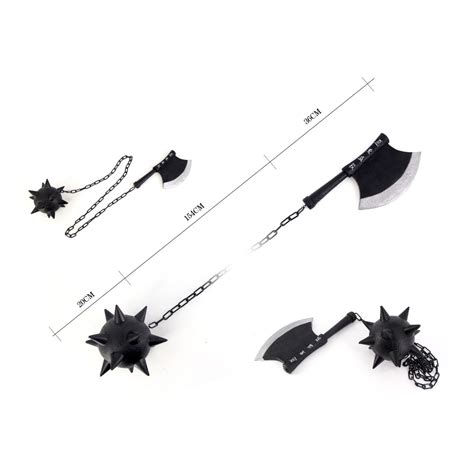 Demon Slayer Gyomei Himejima Nichirin Foam Chained Flail And Axe For