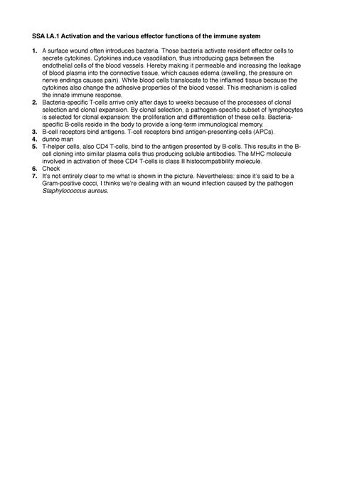 Seminar Assignments Assignment 1 Ssa I A Activation And The Various