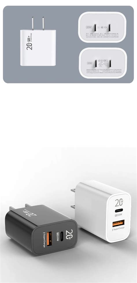 Mobile Phone Charger Type C Pd 20w Us Eu Au Uk Power Adapter Fast