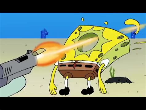 Spongebob Gets Shot With A Machine Gun Sliced Memes Free Download