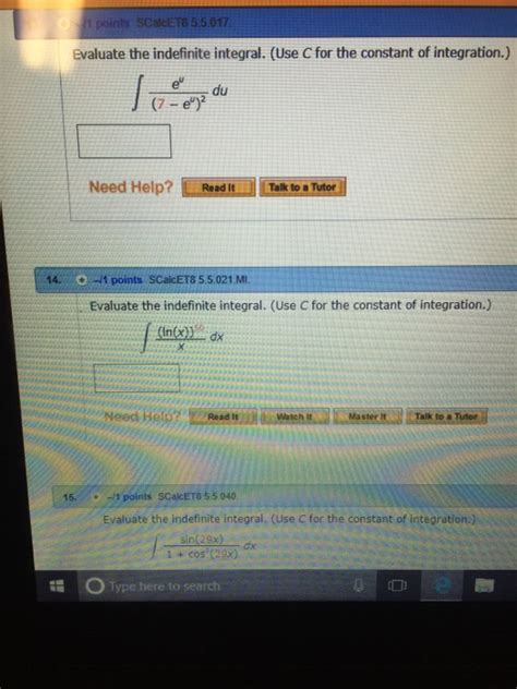 Solved Evaluate The Indefinite Integral Use C For The Chegg