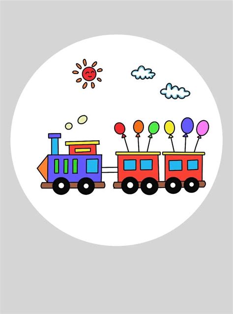 小火车简笔画大全可爱简单漂亮又好看 小火车简笔画大全可爱简单漂亮又好看图片 画趣文库（我爱生活）