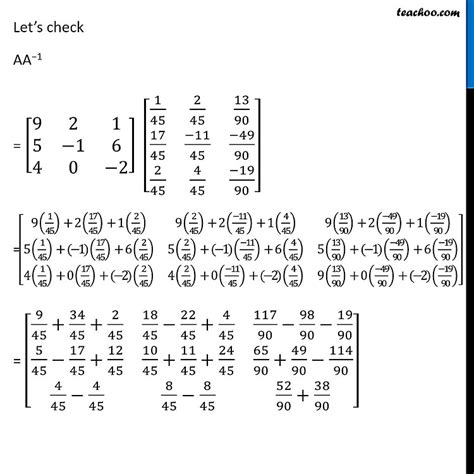 Finding Inverse Of Matrix Using Adjoint Both X And X Teachoo