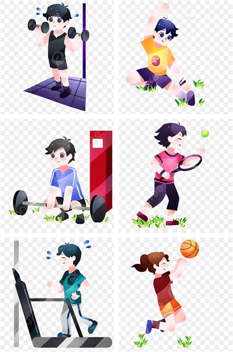 피트 니스 운동 일러스트 그림 컬렉션 아령 체조 아령 피트 니스 식물 장식 피트 니스 운동 그림 컬렉션 Png 일러스트 및 Psd 이미지 무료 다운로드 Pngtree
