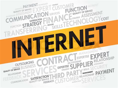 Internet Word Cloud Stock Vector Colourbox