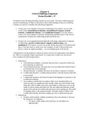 Chapter Critical Thinking Assignment Docx Chapter Critical Thinking Assignment Points