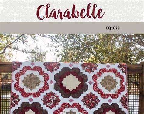 Clarabelle Quilt Pattern Cq1623 Yardage Friendly Modern Square Throw Quilt Pattern Shelley